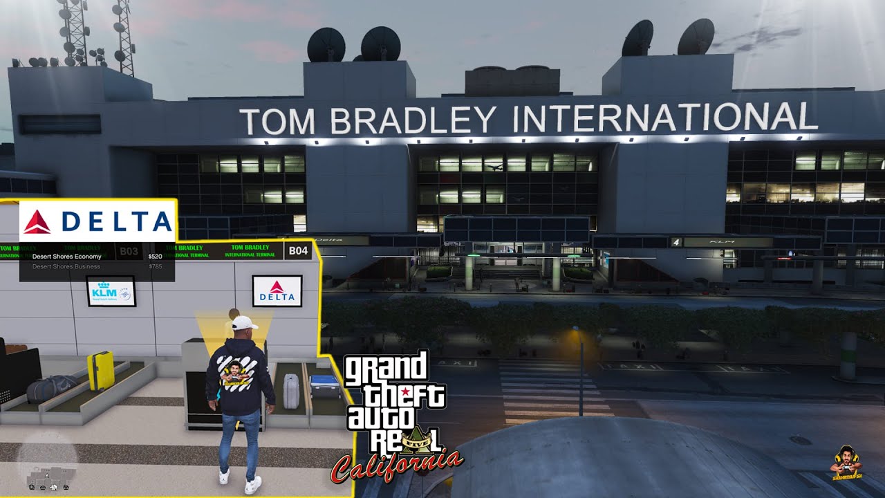 GTA 5 LAX TOM BRADLEY Airport In GTA 5 😱 | 5Real & LA Revo 2.0 Gameplay ...
