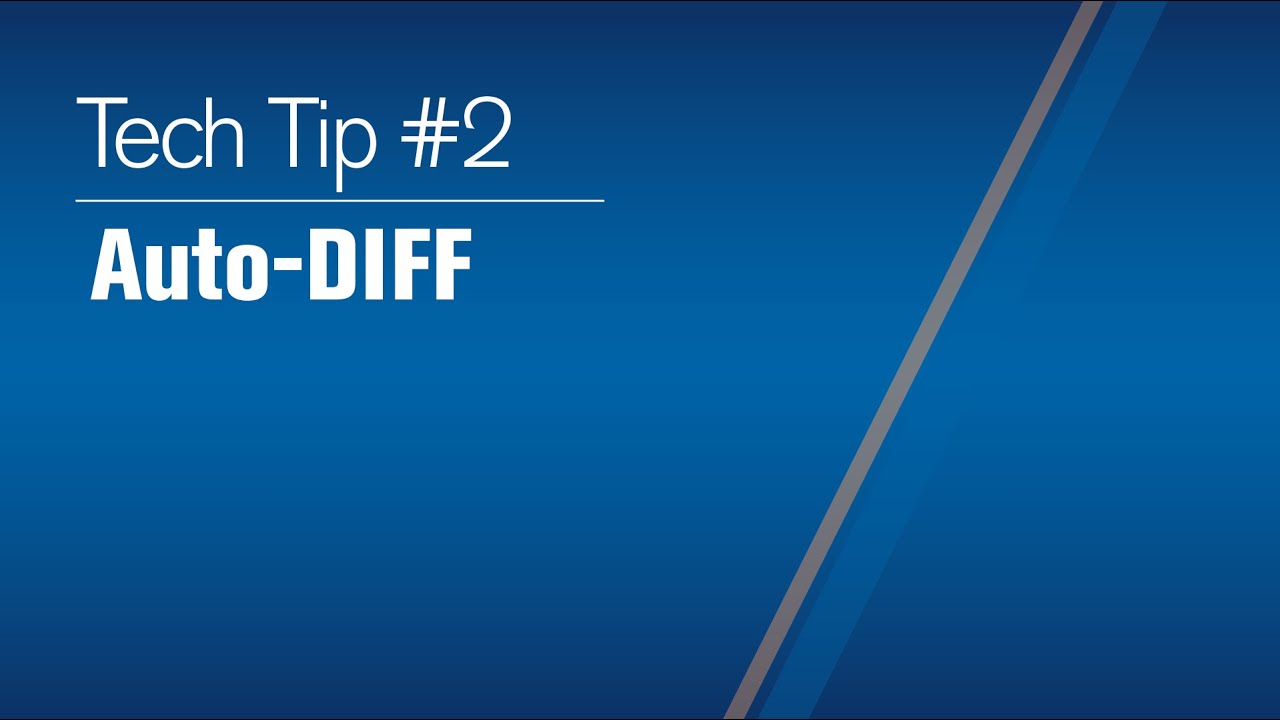 Tech Tip 2021 #2 : Auto-DIFF - YouTube