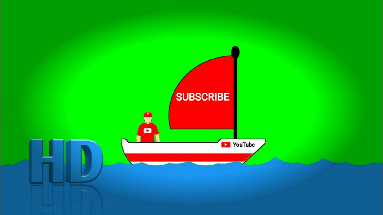 Cartoon boat Subscribe Green Screen | Green Screen effects - YouTube