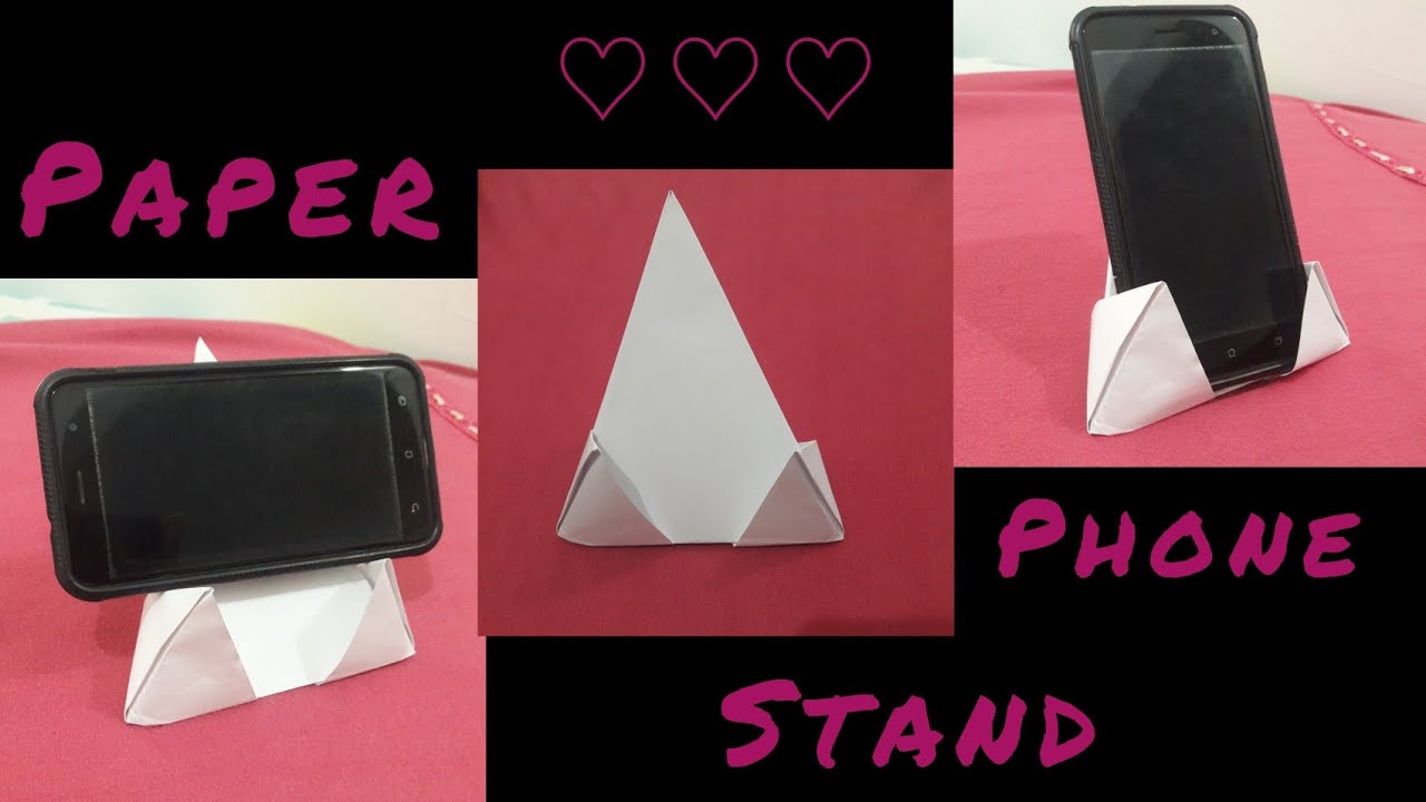 how to make paper phone stand || easy diy || - YouTube