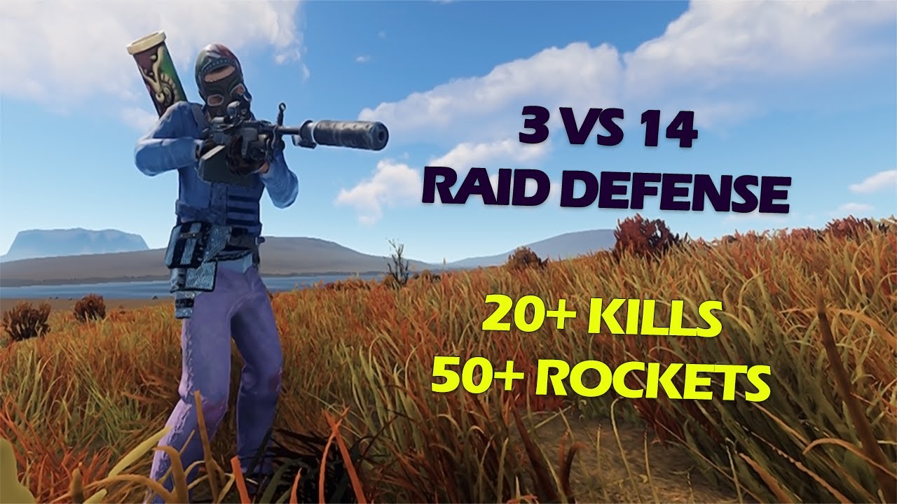 Rust - INSANE 3VS14 RAID DEFENSE! - YouTube