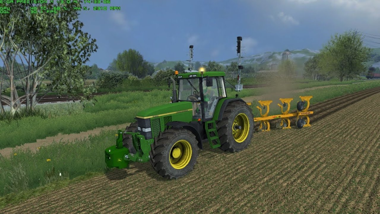 Farming Simulator 2013 Plowing with John Deere 7810 and Moro Warrior ...