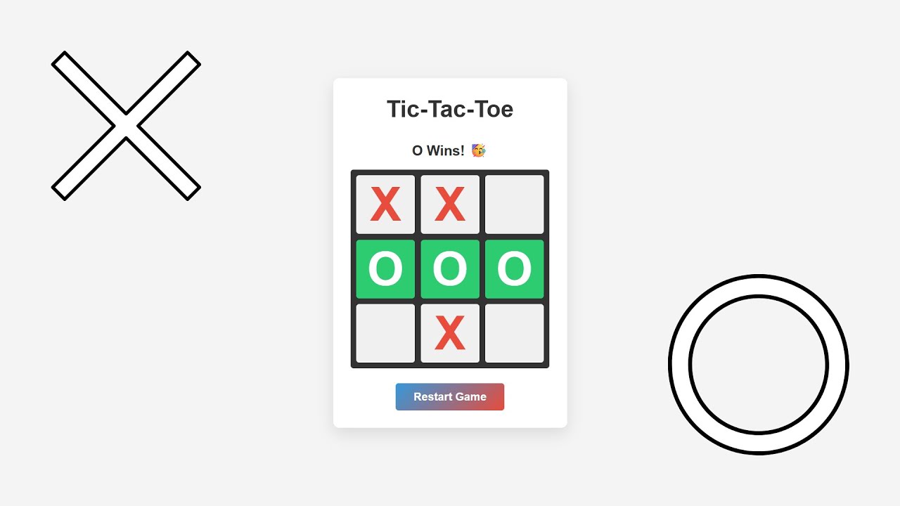 Tic Tac Toe Game Demo | HTML, CSS, JavaScript | Source Code Available ...