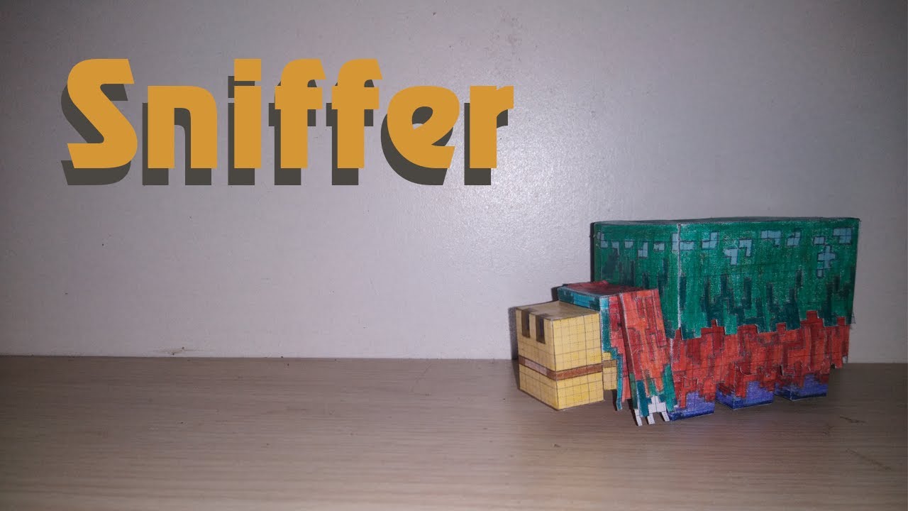 cách làm mô hình sniffer bằng giấy - Minecraft Papercraft [ H.] - YouTube