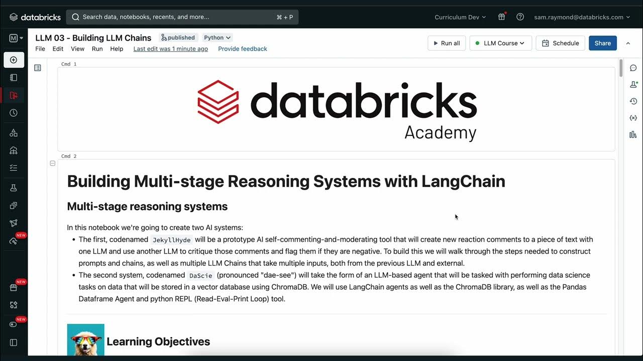 LLM Module 3 - Multi-stage Reasoning | 3.7.1 Notebook Demo Part 1 - YouTube