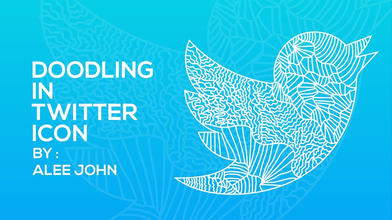 Doodling In Twitter Icon Using Adobe Illustrator CC - YouTube
