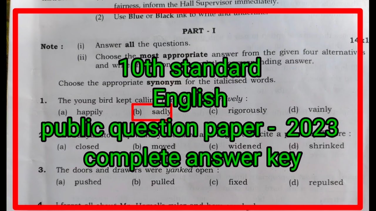 10th Standard English 2023 Public Question Answer Key 2023 English 10th-standard-english-2023-public-question-answer-key-2023-english