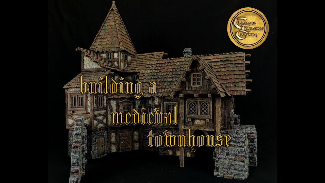 building a medieval townhouse for a miniature display - YouTube