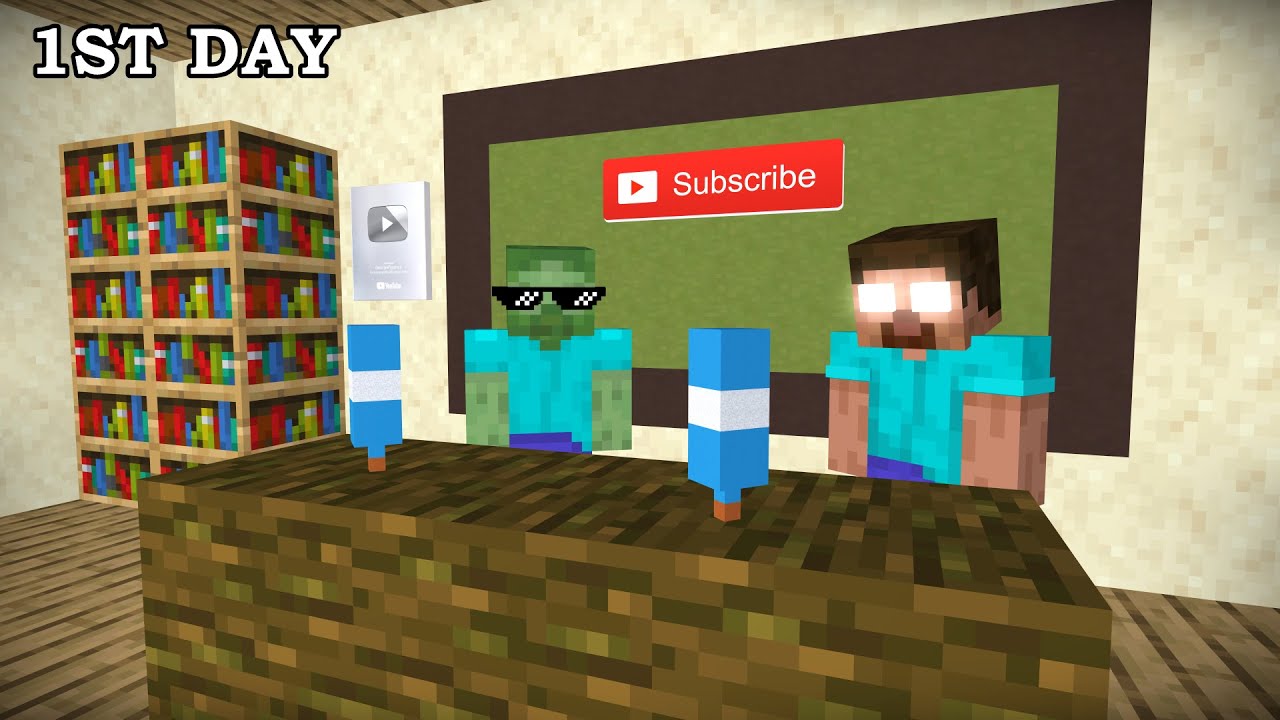 MONSTER MOBS - 1ST DAY OF SCHOOL - MINECRAFT ANIMATION - YouTube