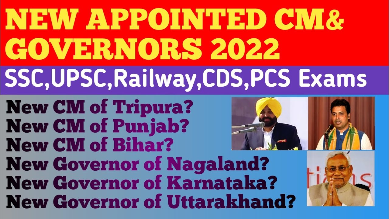 CMs& Governors of India 2023||new cm and governor of India||All States ...