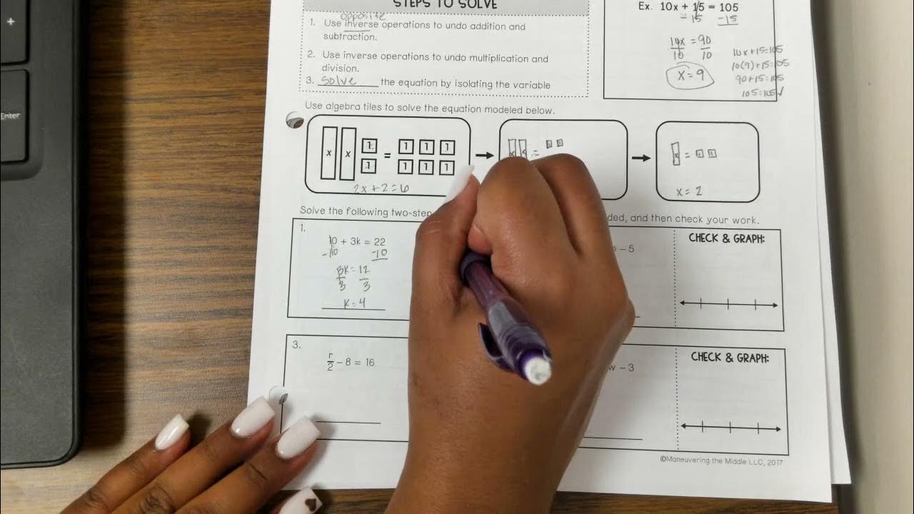 Two-Step Equations 7th Grade Math - YouTube