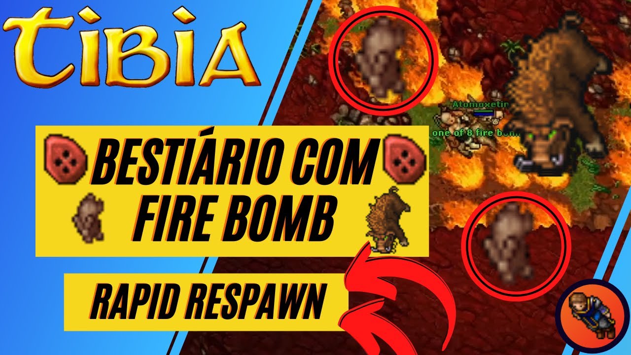 BESTIÁRIO COM FIRE BOMB RABBIT [RAPID RESPAWN TIBIA] - YouTube