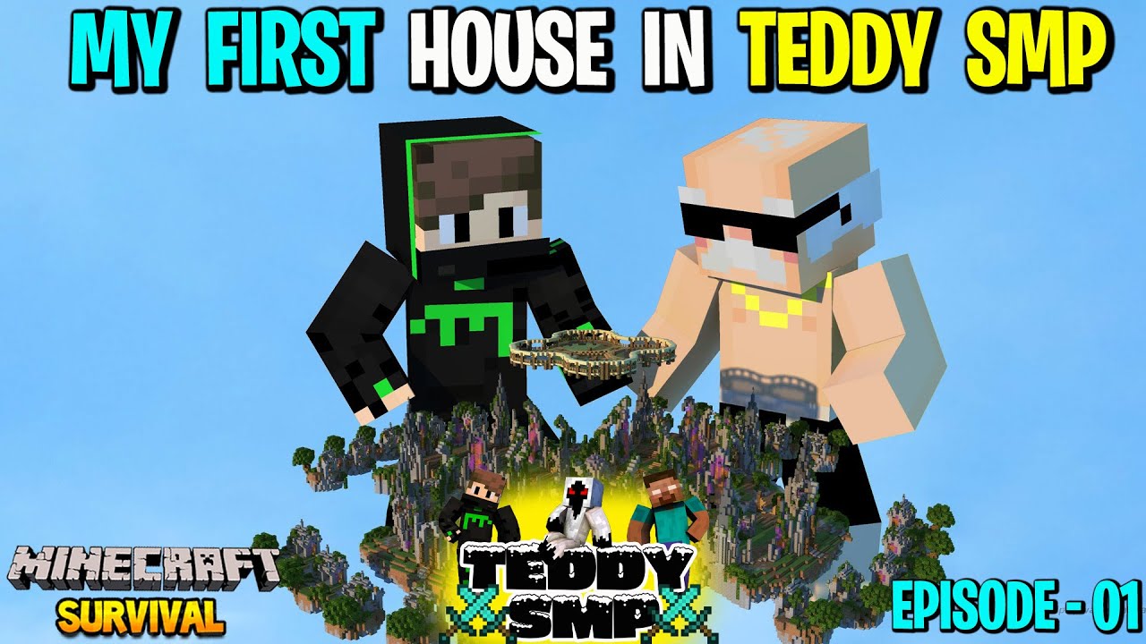 😍 Finally Build My First House in Teddy SMP @TeddyGaming - YouTube