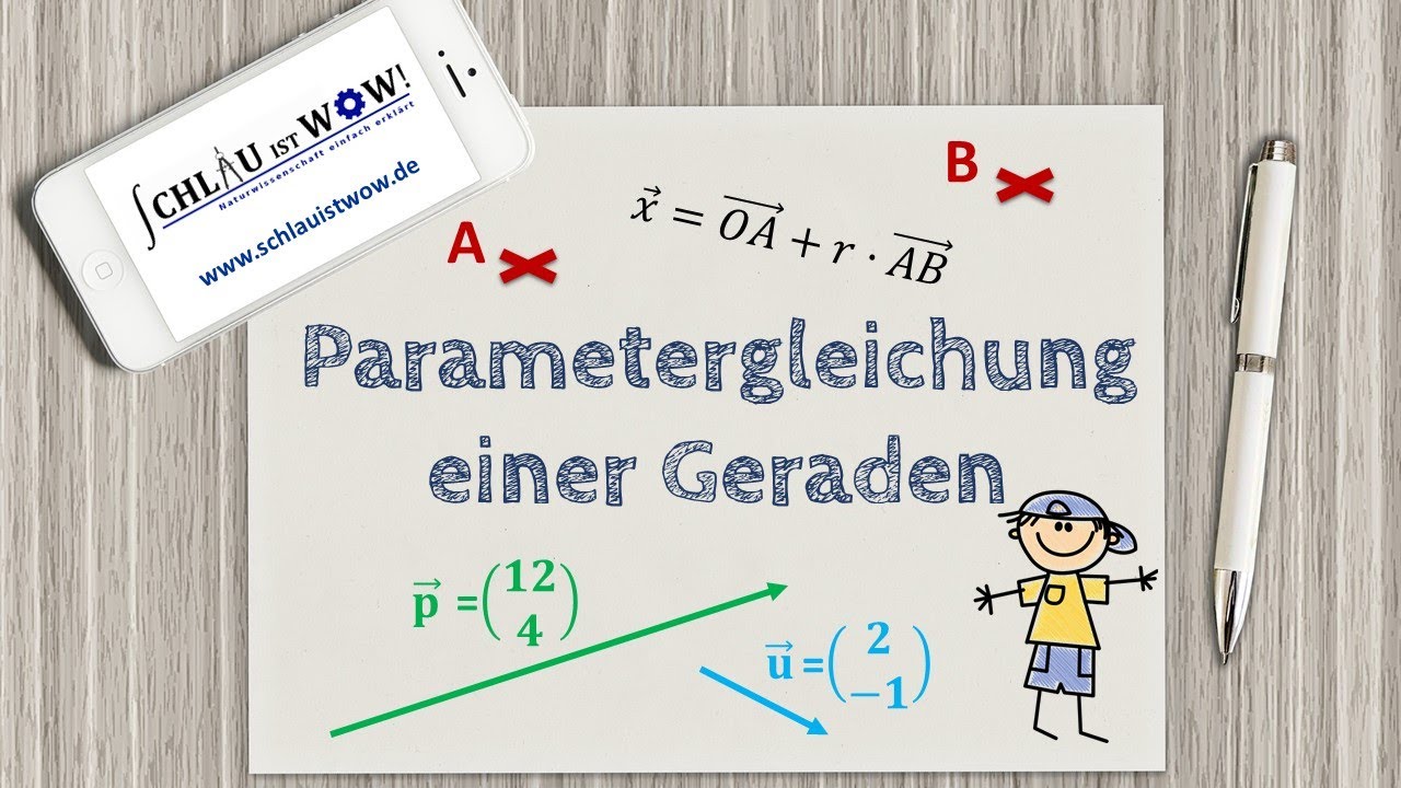 Parametergleichung einer Geraden - YouTube