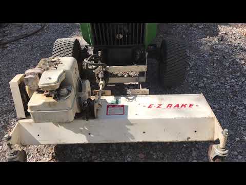 EZ Rake dethatcher John Deere - YouTube