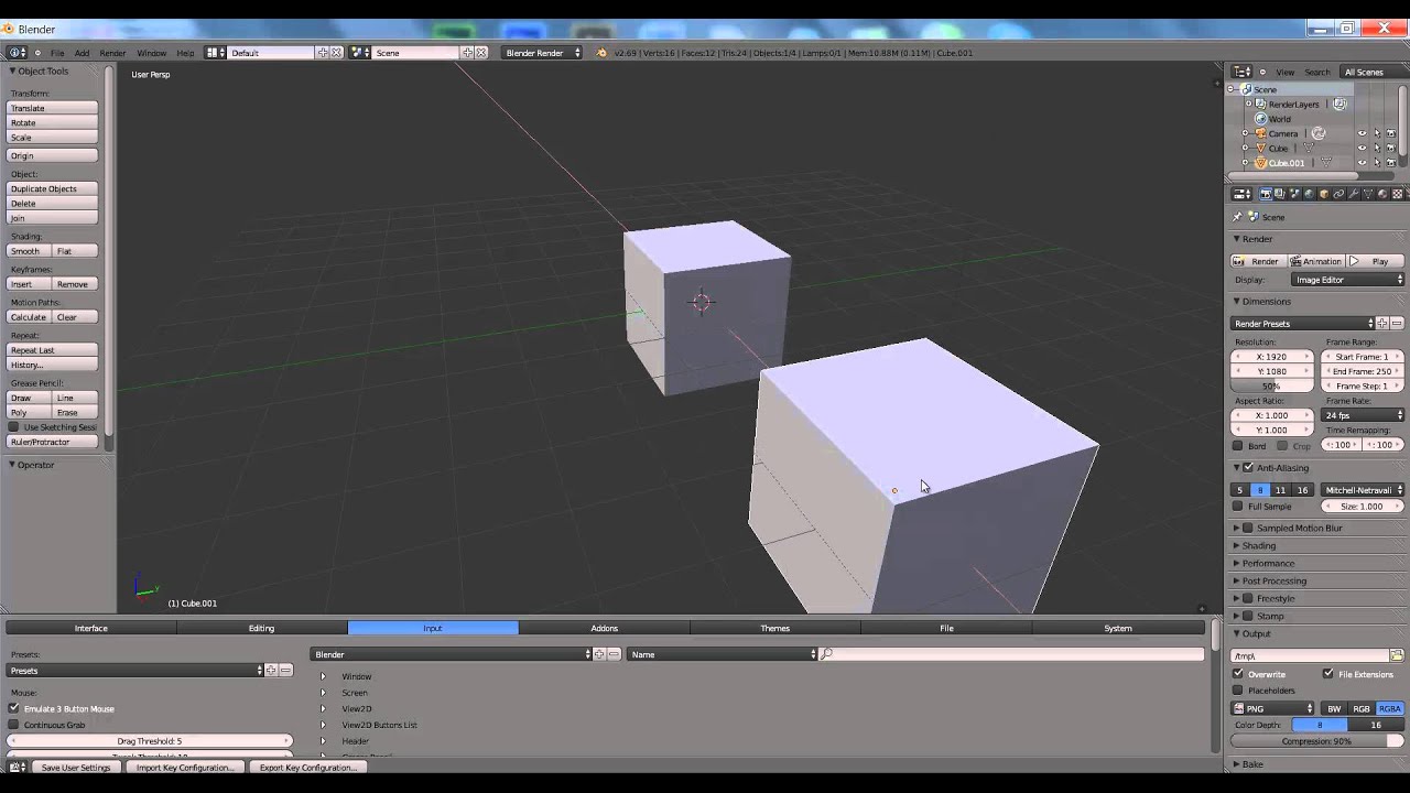 Tutorial Blender 2.69 - Controles Básicos - YouTube