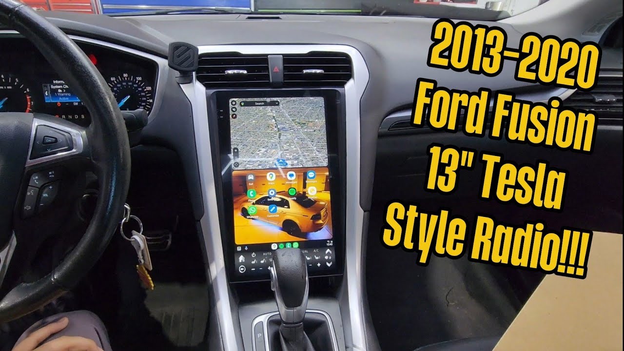 13.6" Display in a Ford Fusion?!? Tesla Style Showcase & Install - YouTube