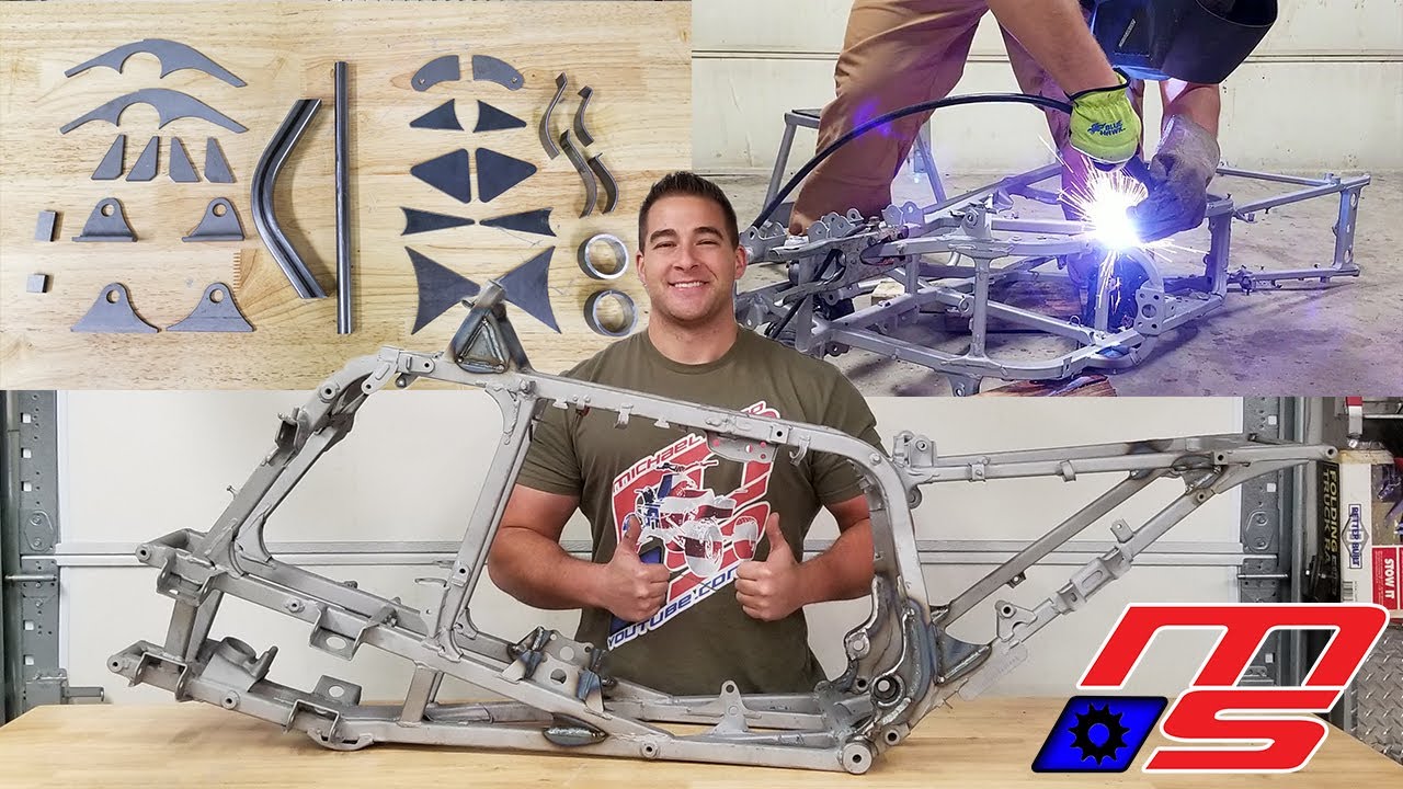 How To Gusset an ATV Frame Honda TRX250R | Project 250R Part 5 - YouTube