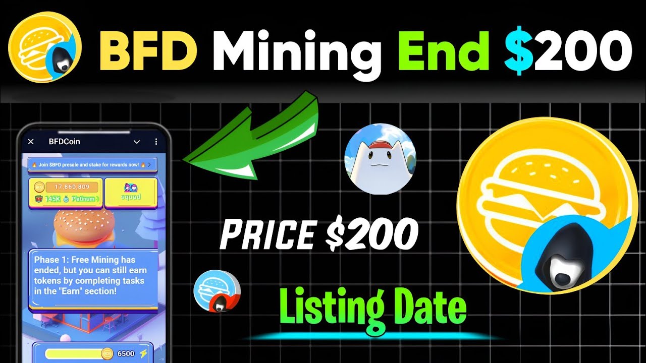 BFD Airdrop Listing Withdrawal Update || BFD Airdrop Mining End || BFD ...