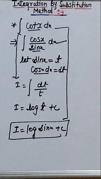 Integration by substitution method - YouTube