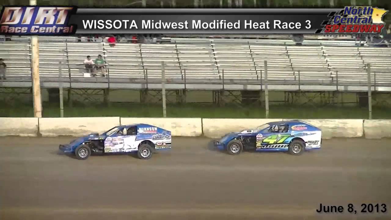 North Central Speedway 6 8 13 WISSOTA Midwest Modified Races - YouTube