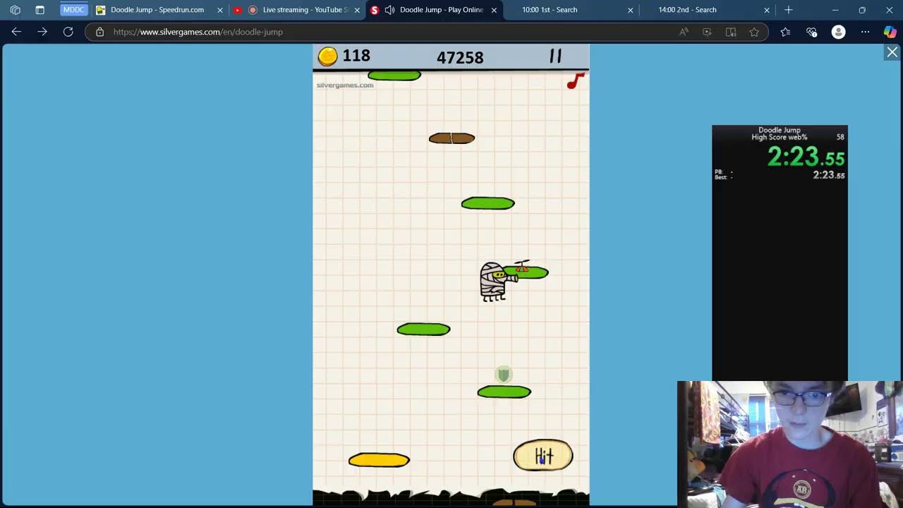 Going for a doodle jump high score world record - YouTube