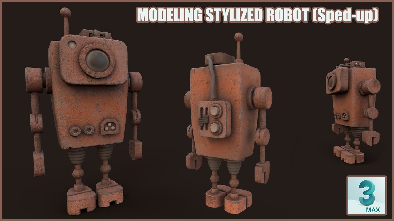 Creating a Stylized Witness Robot in 3ds Max (Key Stages) - YouTube