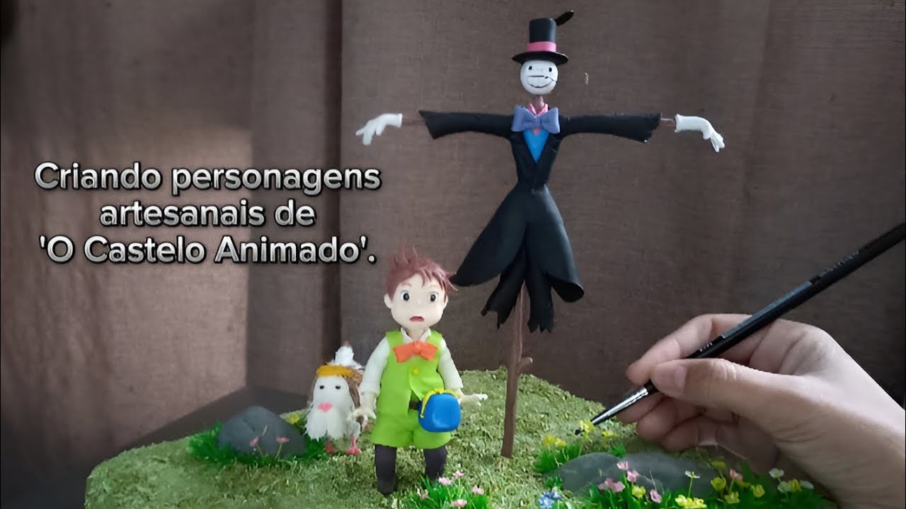 Personagens de 'O Castelo Animado'. Heen, Markl e Cabeça De Nabo.Howl's ...