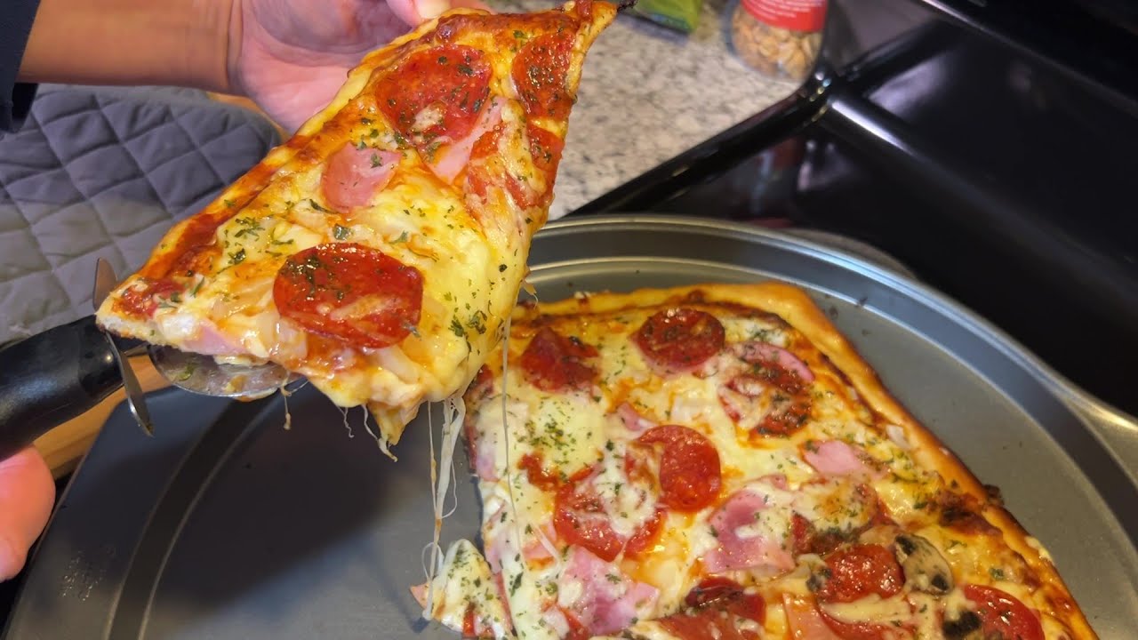 How to Make Homemade Pepperoni and Canadian Bacon Cheese Pizza - YouTube
