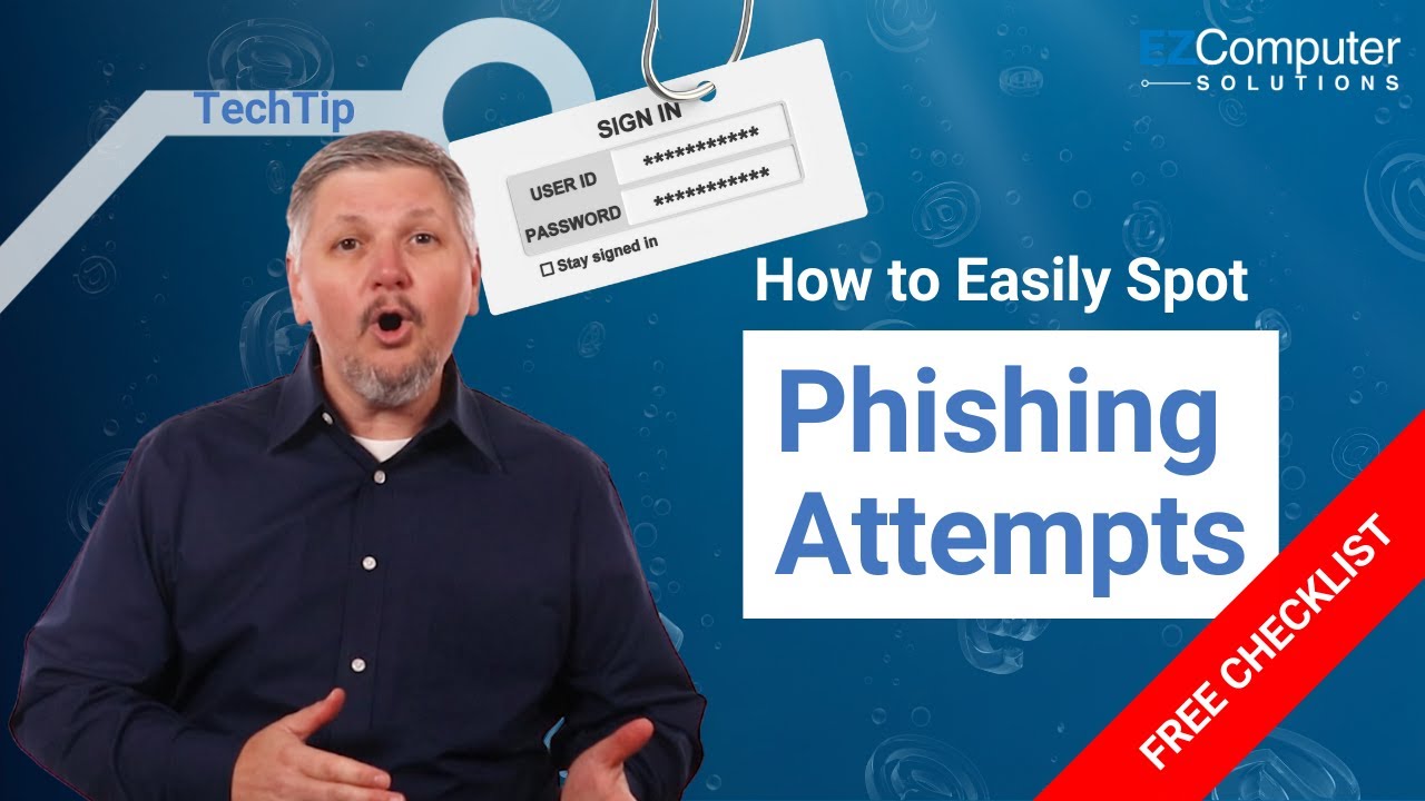 FREE CHECKLIST: How to Easily Spot Phishing Attempts - TechTip - YouTube