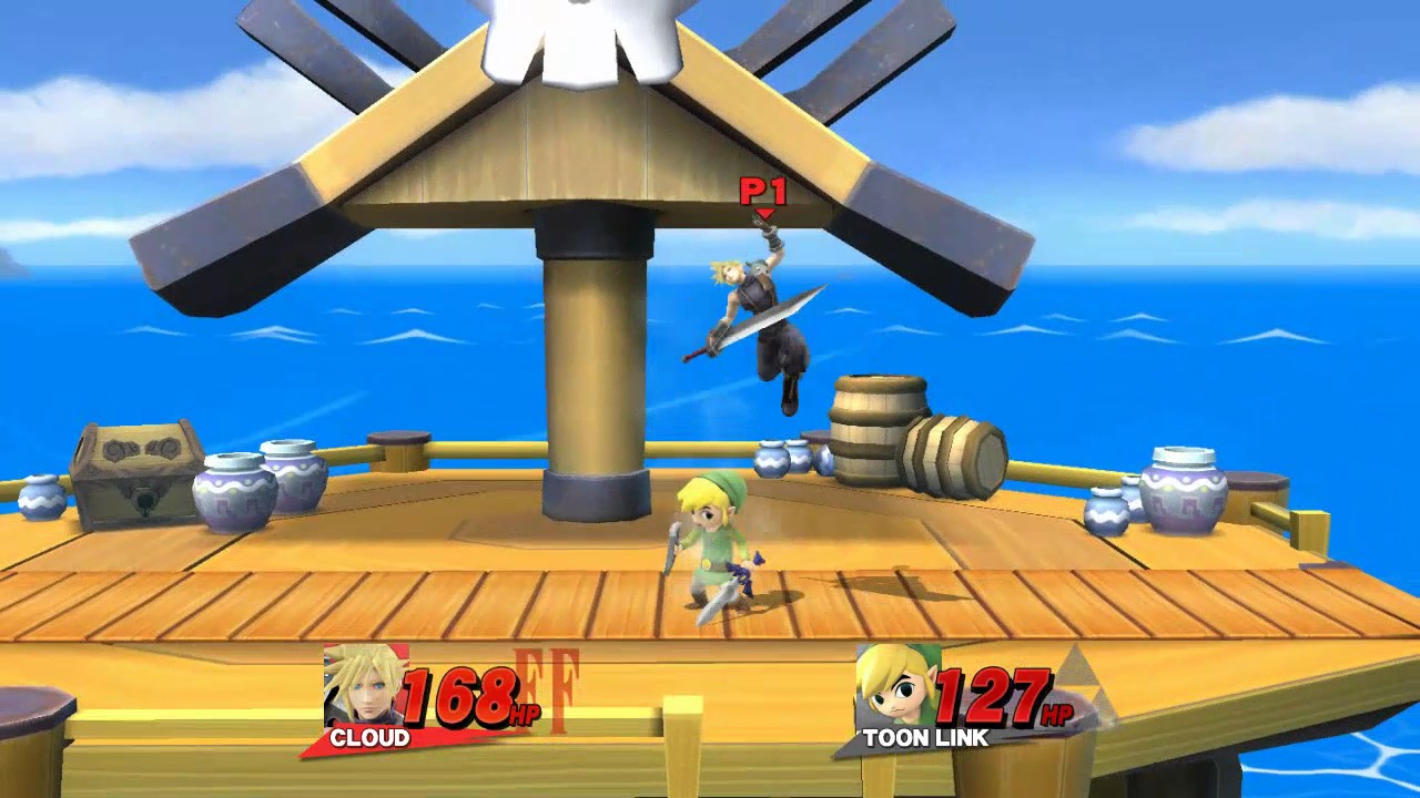 SSB4 - Cloud VS TOON Link Death Battle - YouTube
