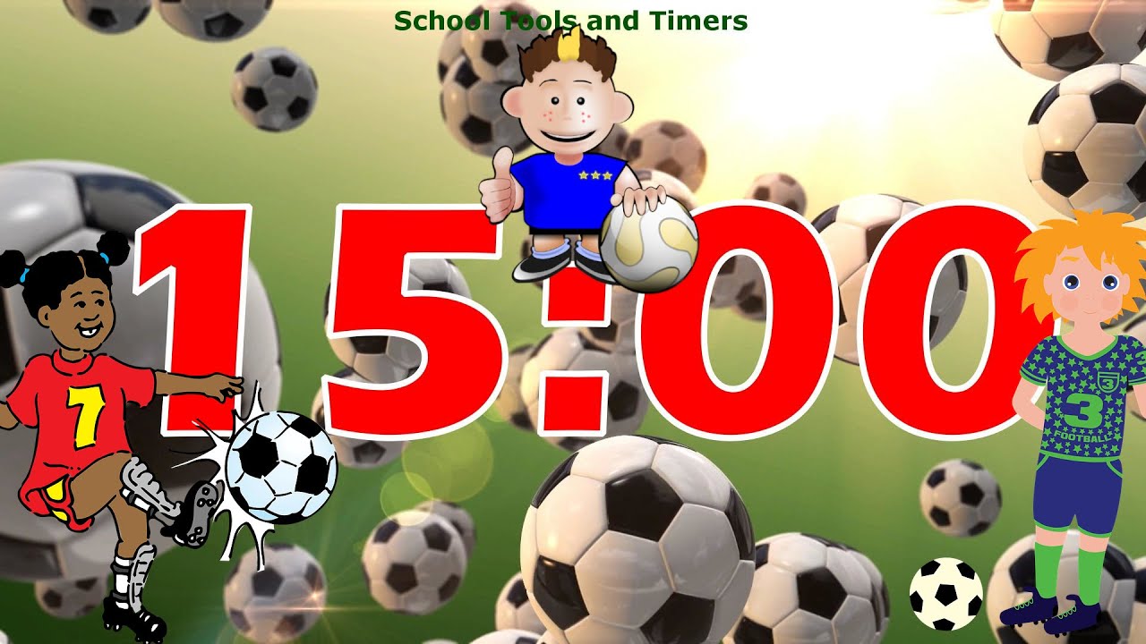 15 Minute ⚽ Soccer Countdown Timer - Cheering Crowd - Football ...