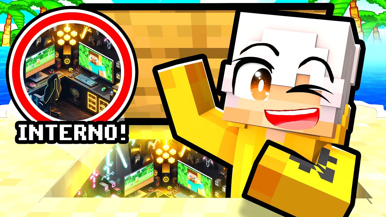 Ho COSTRUITO un STANZA DA GAMING SEGRETA nella SPIAGGIA in Minecraft ...