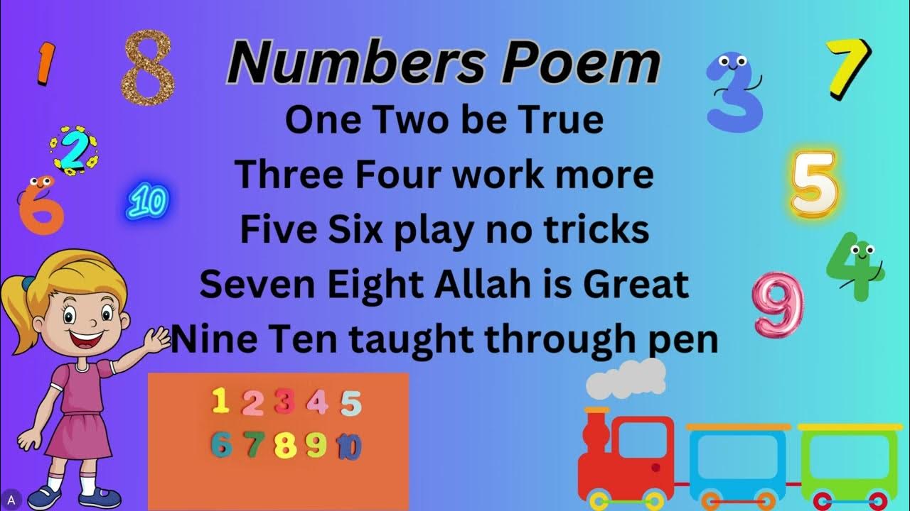 Learn Numbers Poem for Kids #learning #learningvideos #poem - YouTube