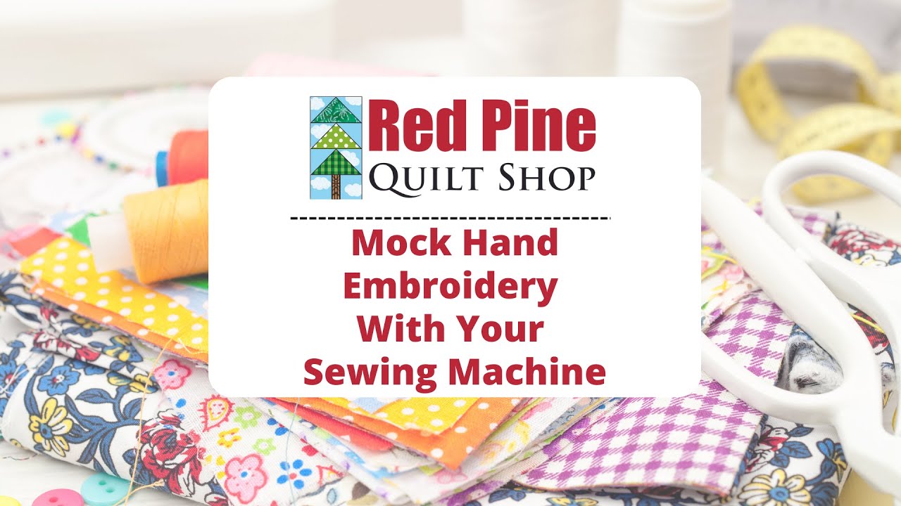Mock Hand Embroidery With Your Sewing Machine - YouTube