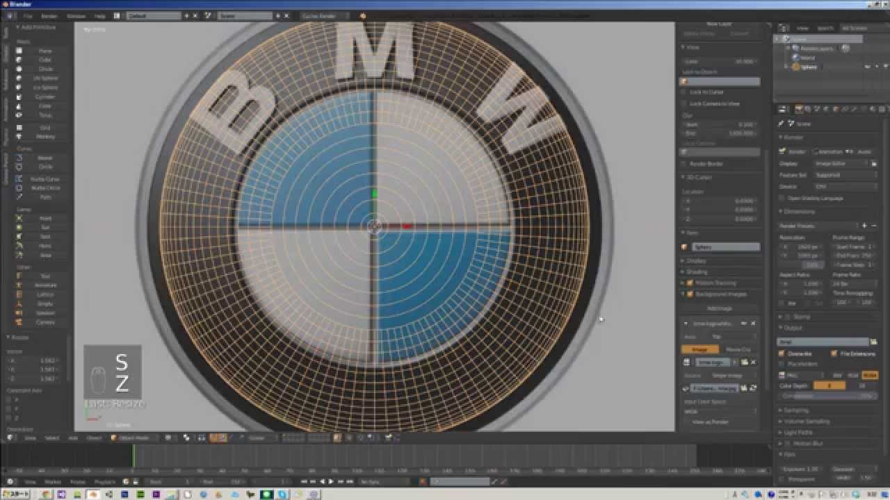 Blender BMW logo making (Live) - YouTube