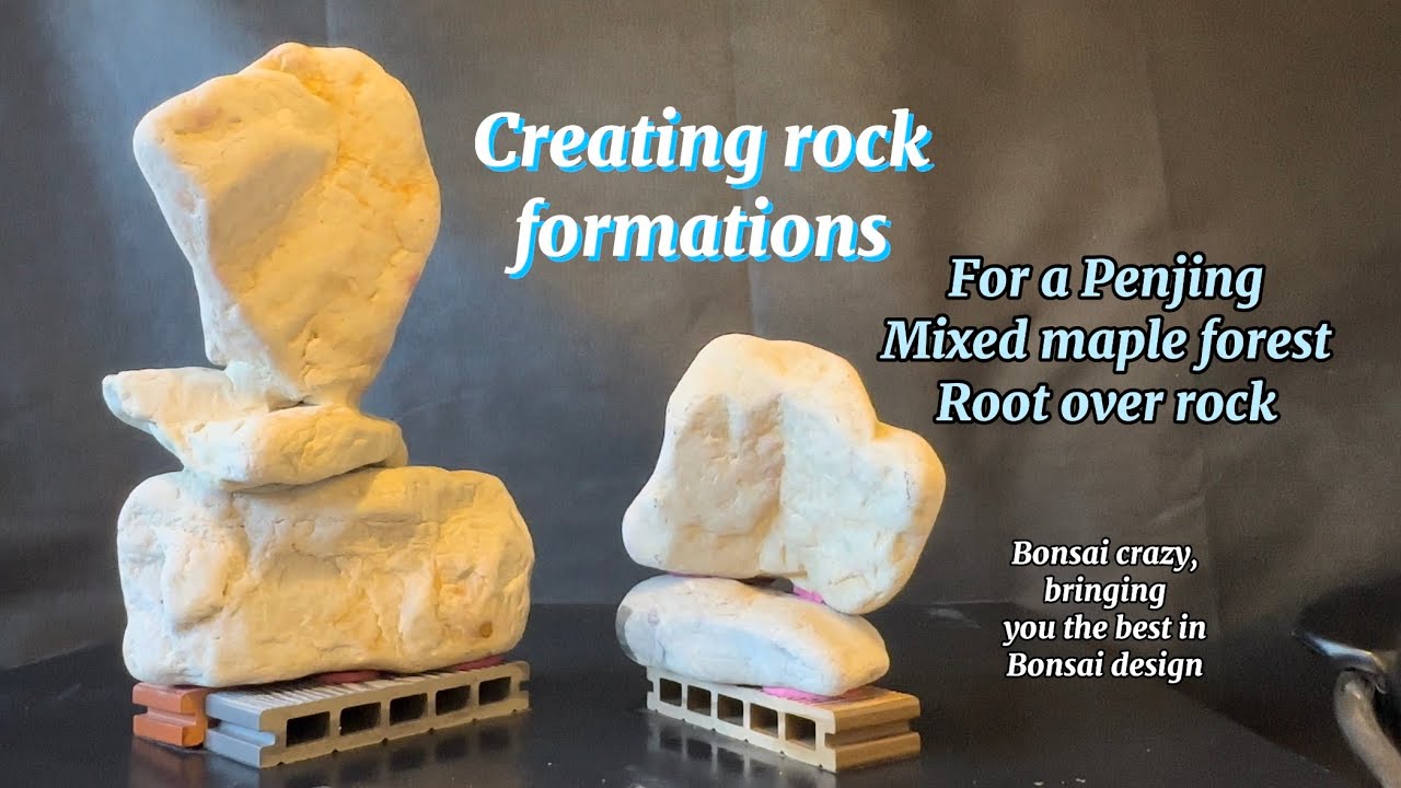 Creating rock formations for Penjing and root over rock maple forest ...