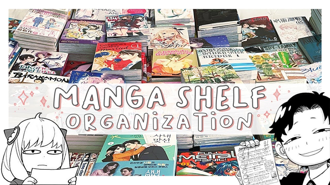 organize my manga shelf with me! | 400+ MANGA COLLECTION...for now ...