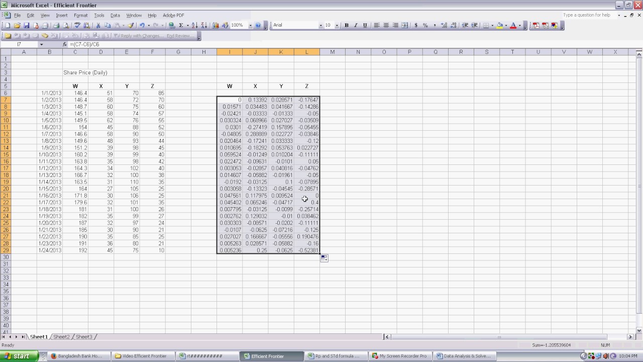 Return and Standard Deviation Calculation-Single asset#Mukiteu - YouTube