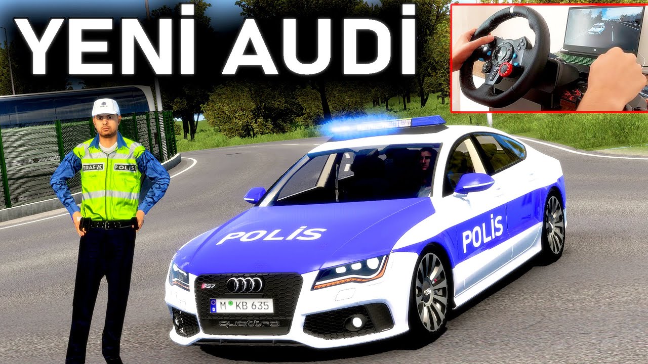 YENİ AUDİ POLİS ARABASI ! +200 KMH ETS 2 MOD Logitech G29 - YouTube