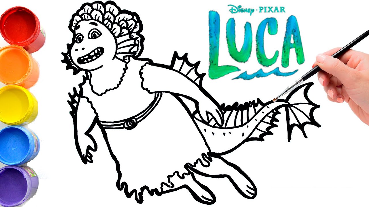 🔴🔴 How to draw Daniela Luca's mom | Disney Pixar - YouTube