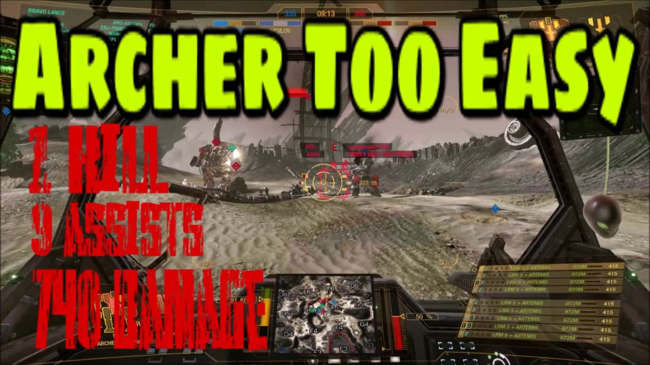 MWO Quickplay | Archer (ARC-5W) | wow, the archer is too easy (9 ...