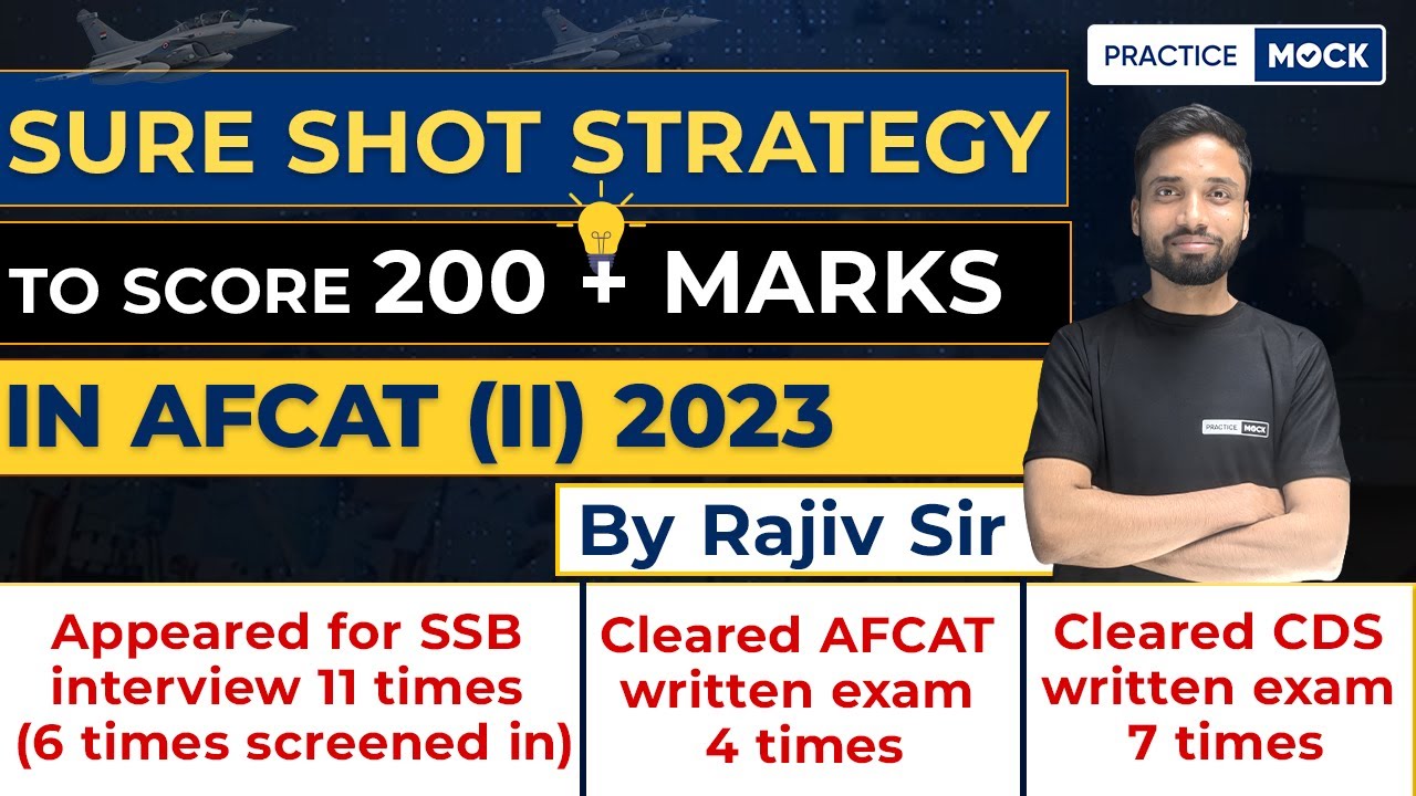 AFCAT 2023 Preparation Strategy | Score 200+ marks in AFCAT in 30 days ...