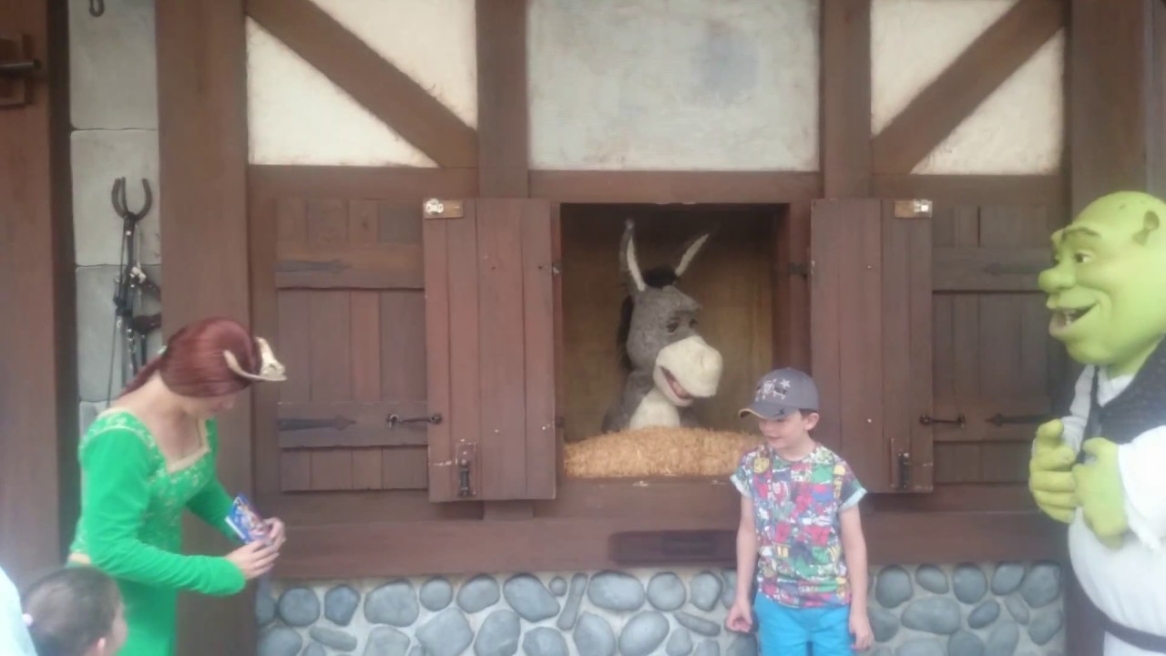 Hillarious Universal Studios meet Shrek, Donkey and Princess Fiona ...