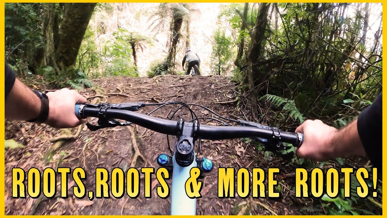 Narrow Trail, Big Roots: Riding 'Dammit Janet' Blind! - YouTube