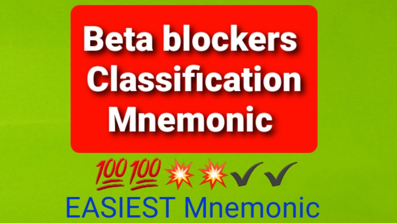 Beta blockers mnemonics - YouTube