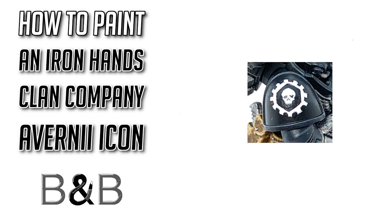 Freehand: How to paint an Iron Hands Clan Company Avernii Icon - YouTube