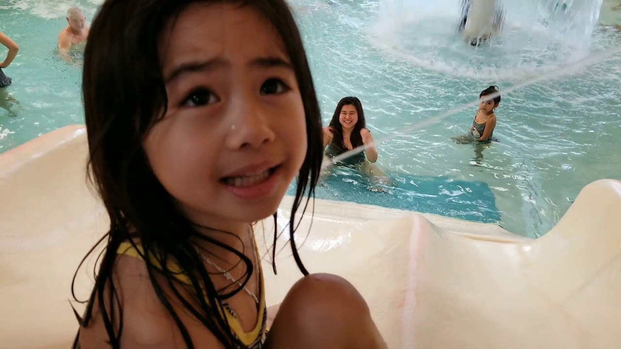 Emily and Natalie at Austin's Birthday Indoor Swimming Pool - YouTube