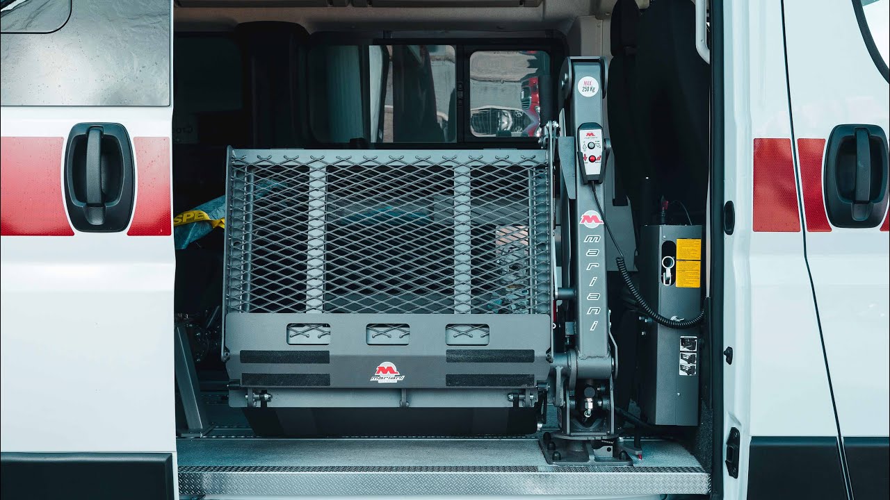 SINGLE ARM LIFT MOD. A255 FOR WHEELCHAIR - YouTube