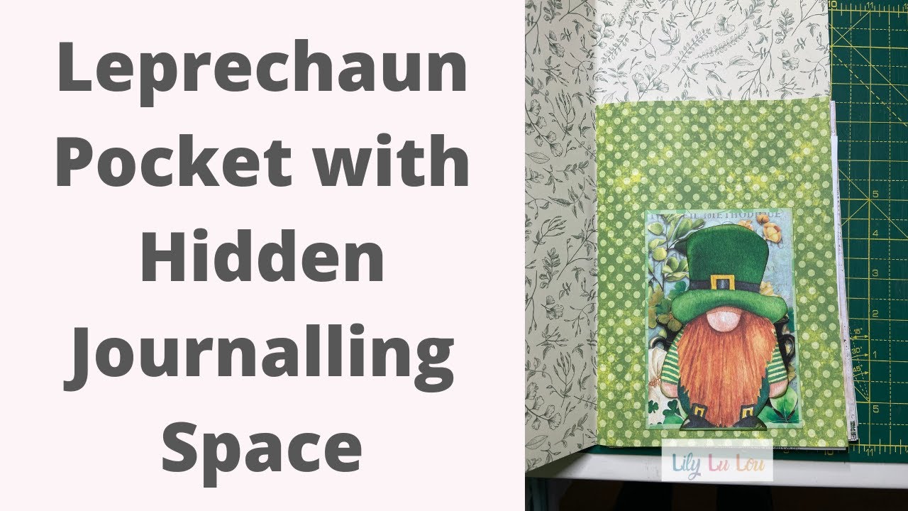 Leprechaun Pocket with hidden Journalling Space - St Patrick's Day ...
